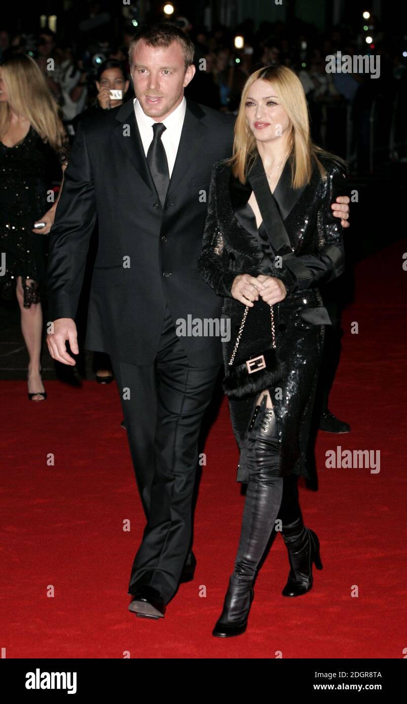 Guy Ritchie and Madonna arriving at the premiere of Revolver, Leicester ...