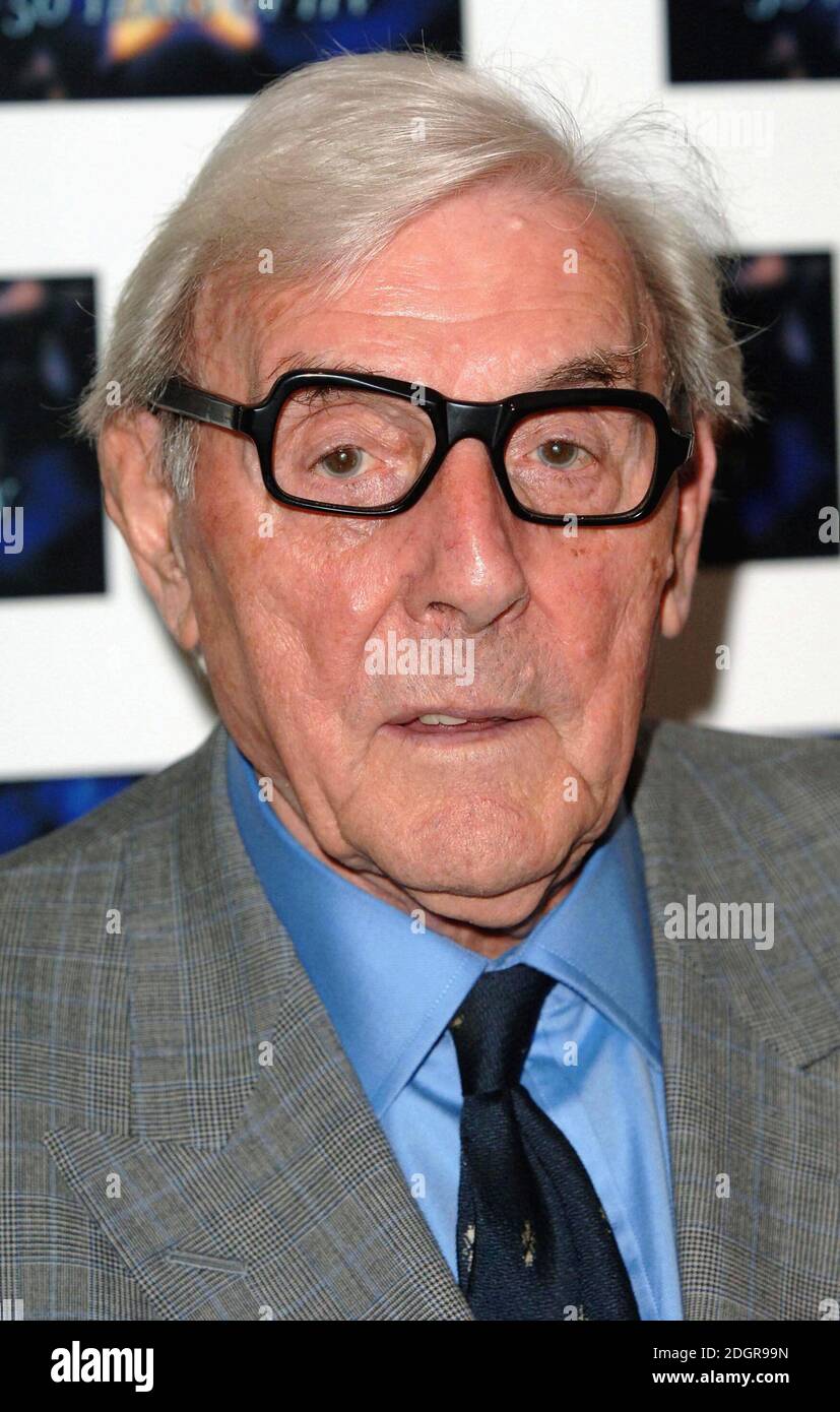 Eric Sykes arriving at ITV's Avenue of the Stars event, London. Doug ...