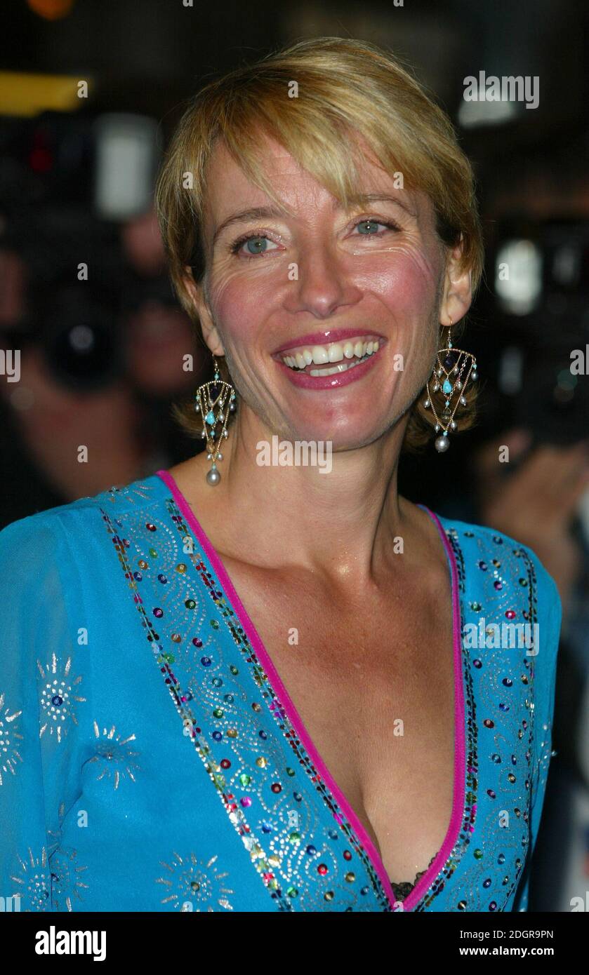 Emma Thompson arriving at the world premiere of Nanny McPhee in London ...