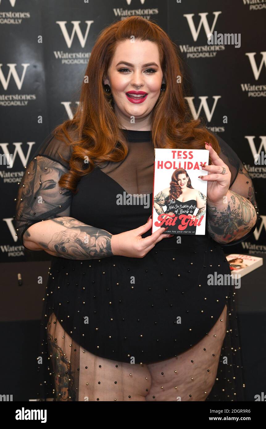 Plus Size Model Tess Holliday signs copies of her new book, The Not So ...