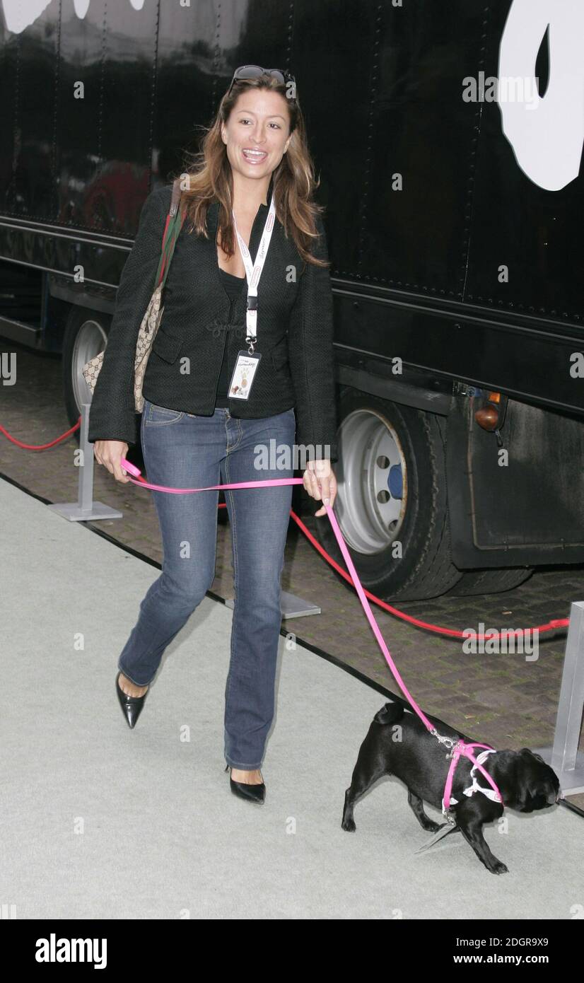 Rebecca Loos and her dog attending the Nintendogs virtual puppy launch ...