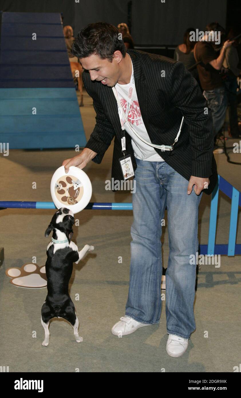 Jeremy Edwards attending the Nintendogs virtual puppy launch, London ...