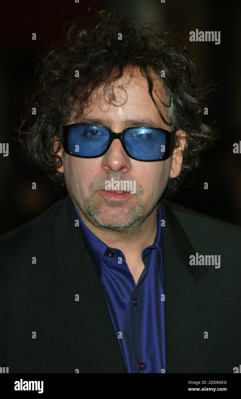 Tim Burton arriving at the UK premiere of Tim Burton's Corpse Bride ...