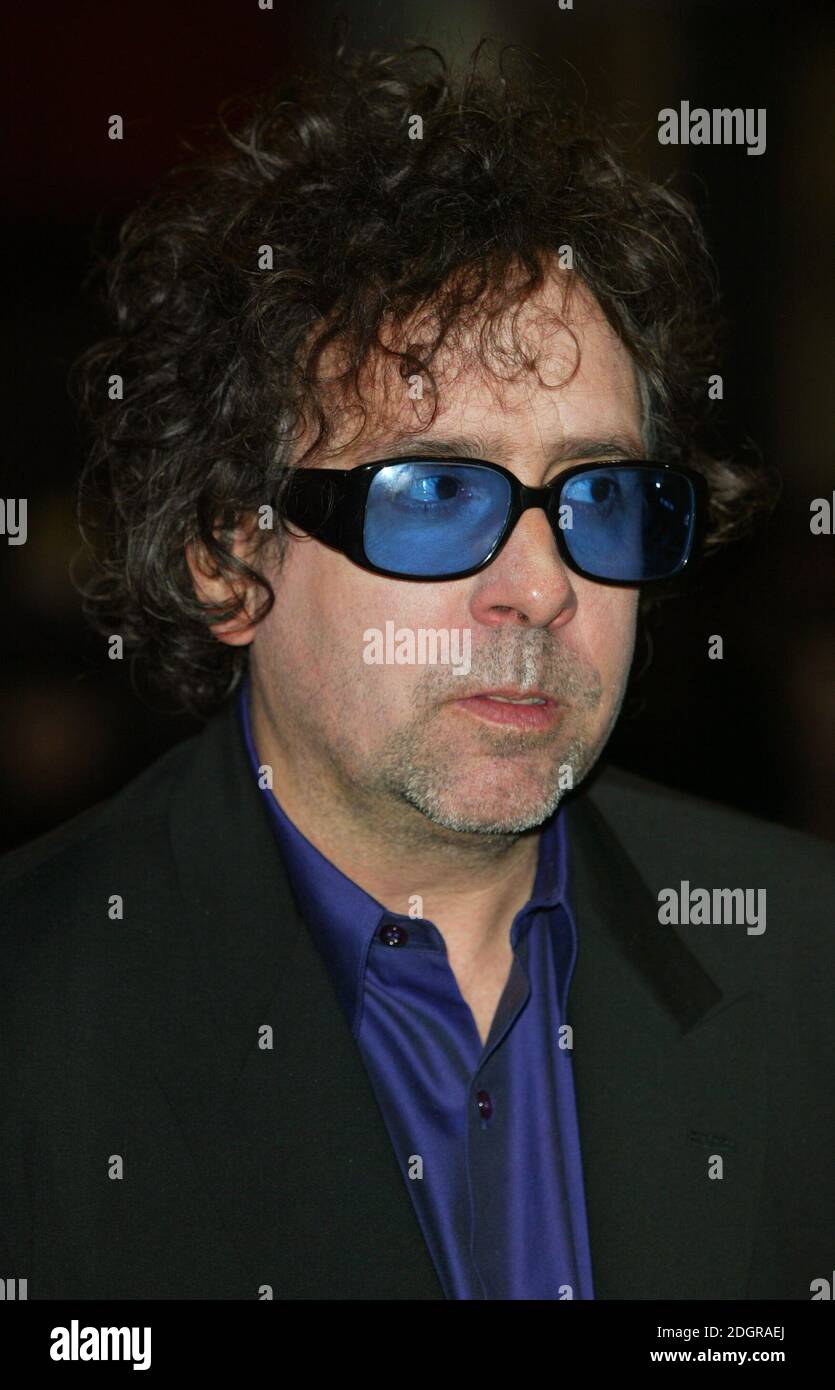 Tim Burton arriving at the UK premiere of Tim Burton's Corpse Bride ...