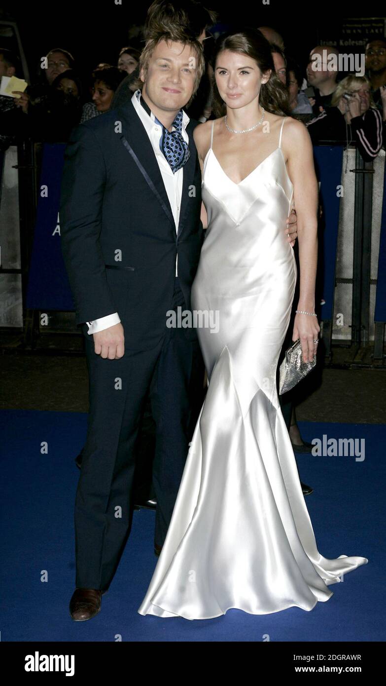 Jamie Oliver with wife Jools arriving for the National Television ...