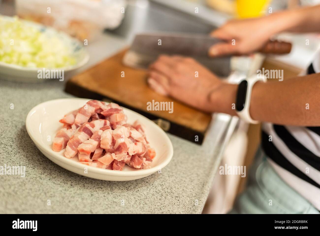 Hand cut pork hi-res stock photography and images - Alamy