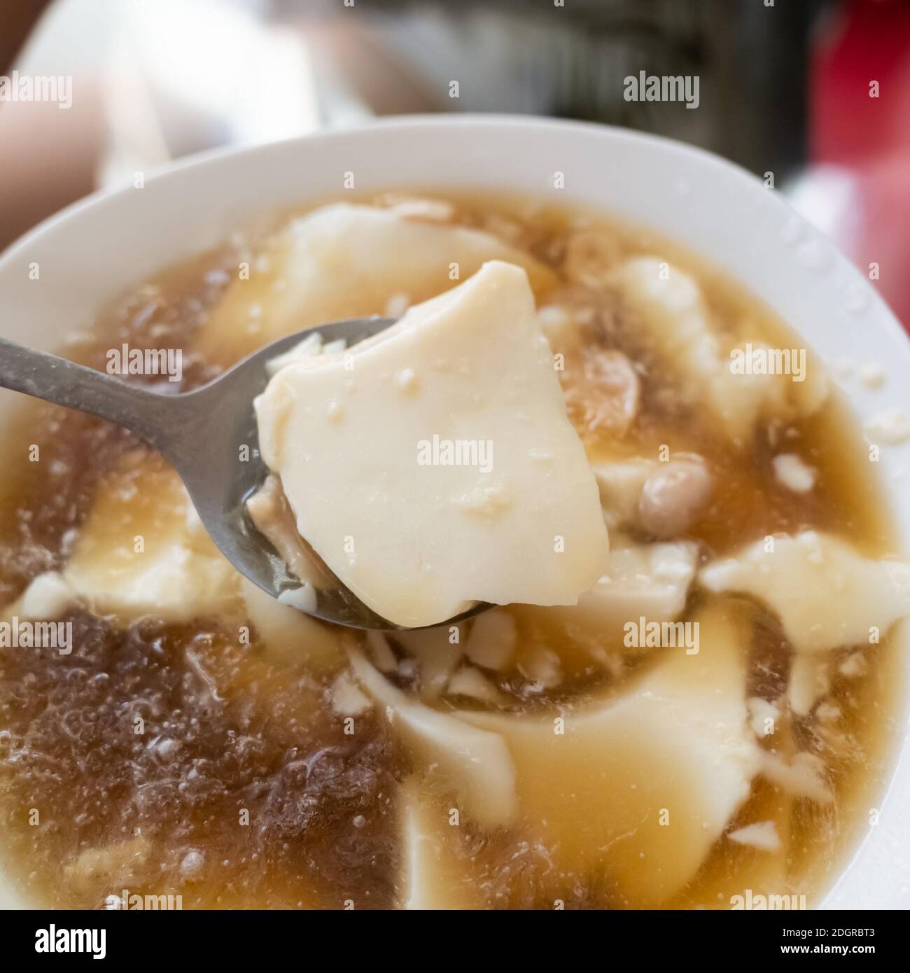 Taiwan snacks of iced tofu pudding Stock Photo - Alamy