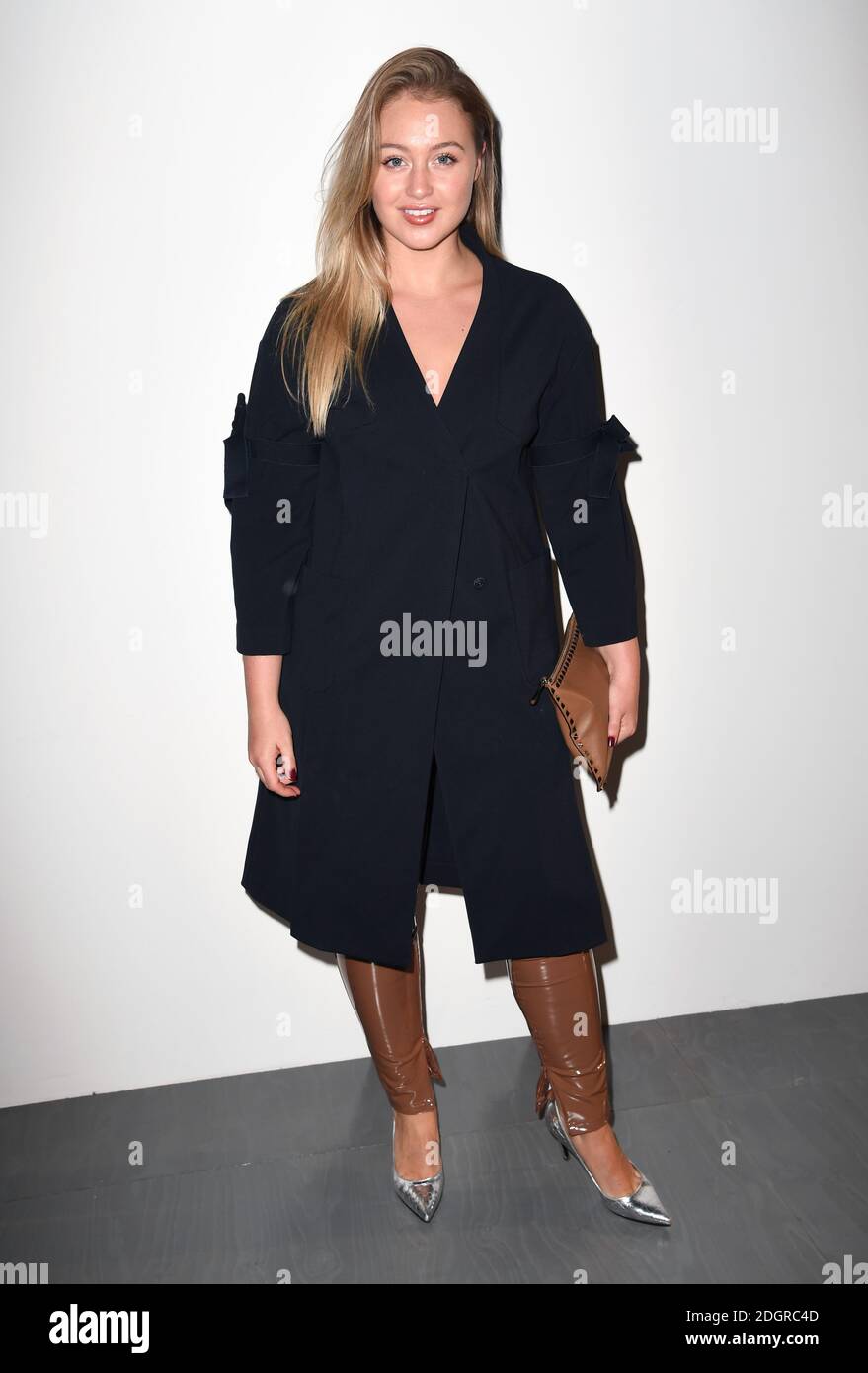Iskra Lawrence on the front row during the Bora Aksu London Fashion ...