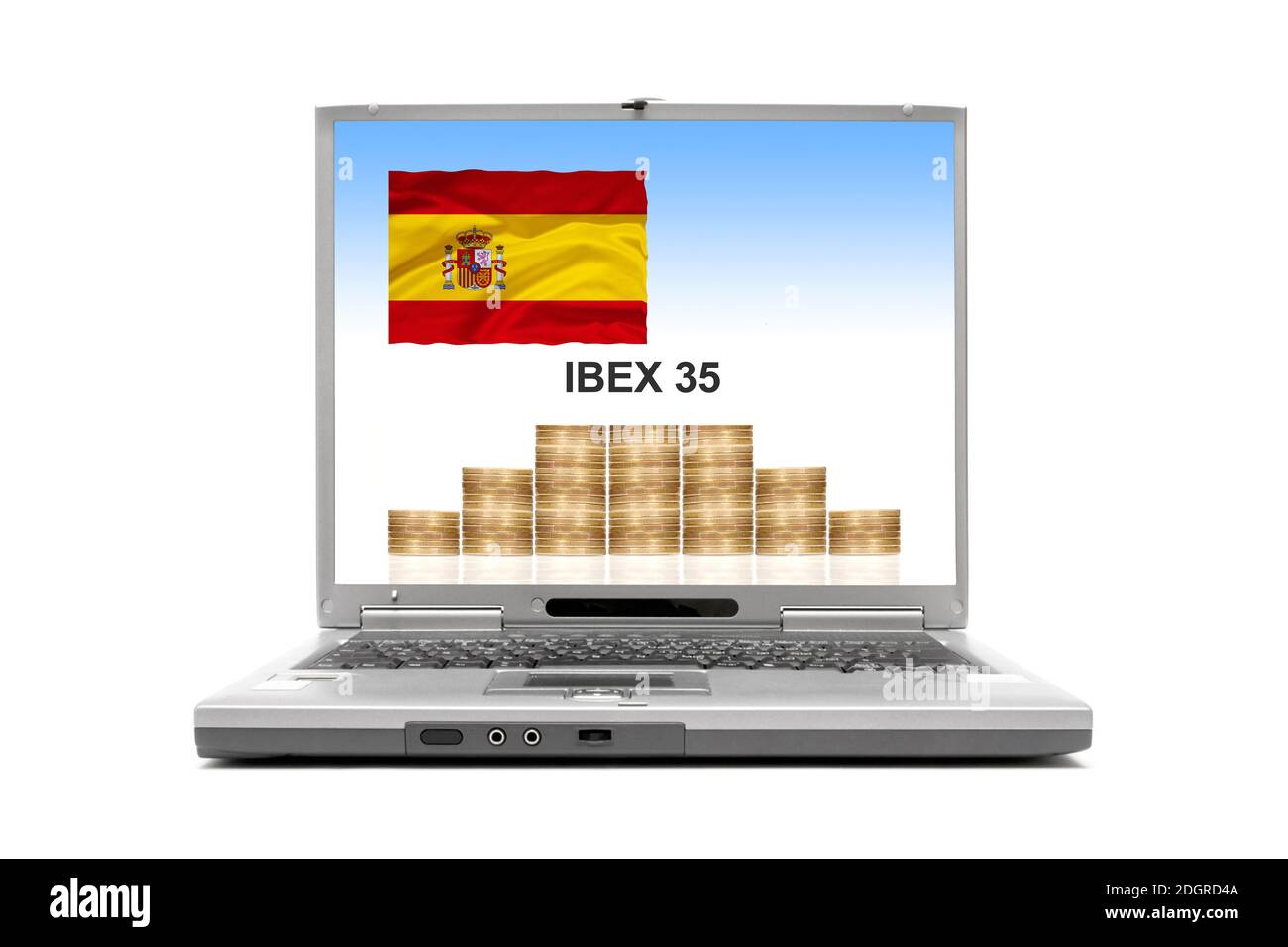 Laptop zeigt IBEX Stock Photo - Alamy