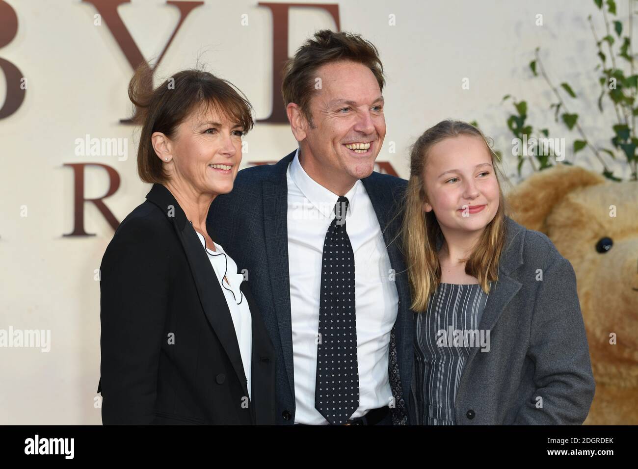 Brian Conley and family attending the premiere of Goodbye Christopher ...