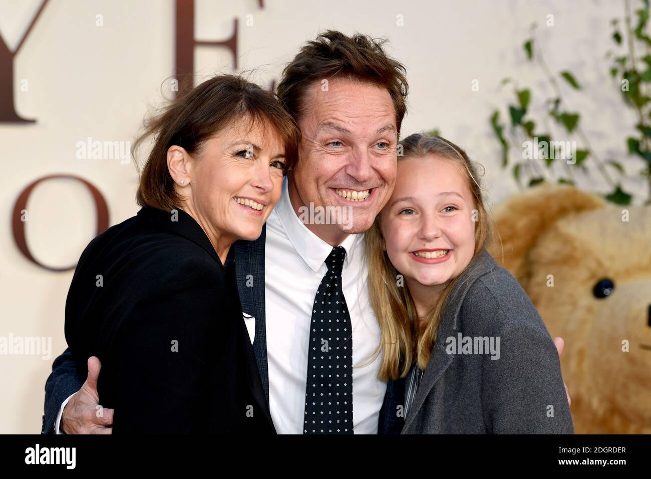 Brian Conley and family attending the premiere of Goodbye Christopher ...