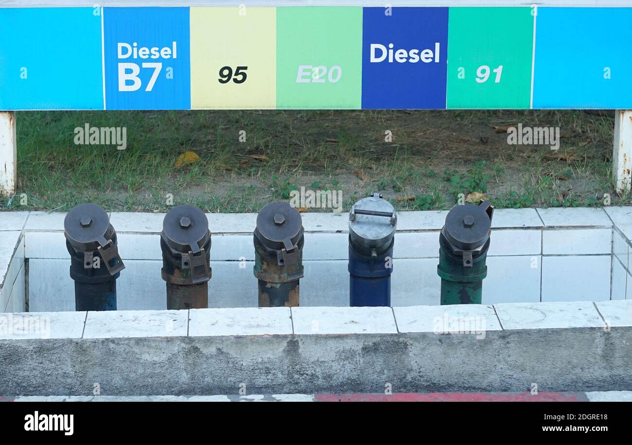 A refuel spot center of a fuel oil storages under grounds in the Oil ...