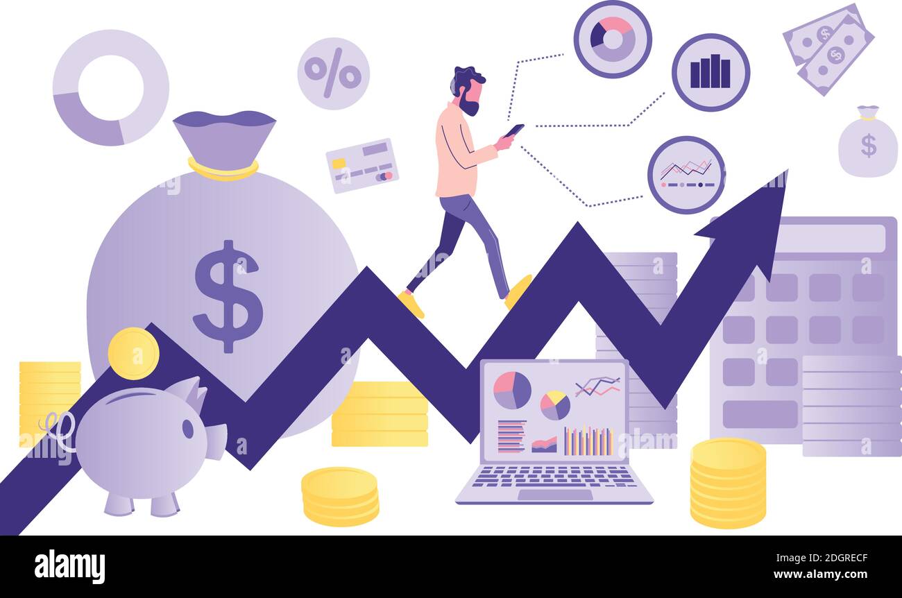 Economic growth through investment concept Stock Vector Image & Art - Alamy