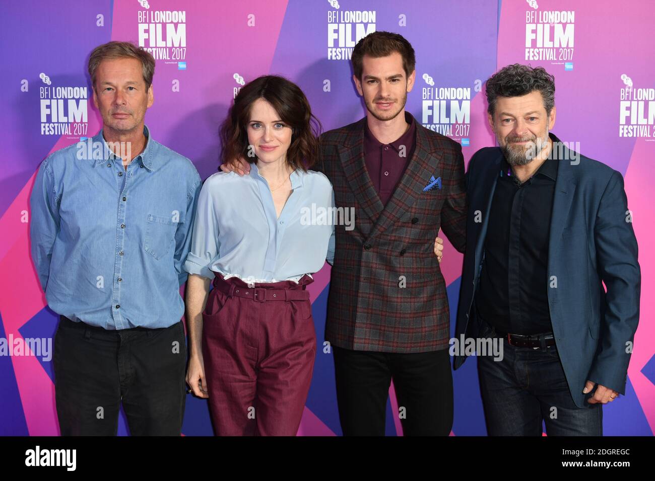 Jonathan Cavendish, Andrew Garfield, Claire Foy and Andy Serkis ...