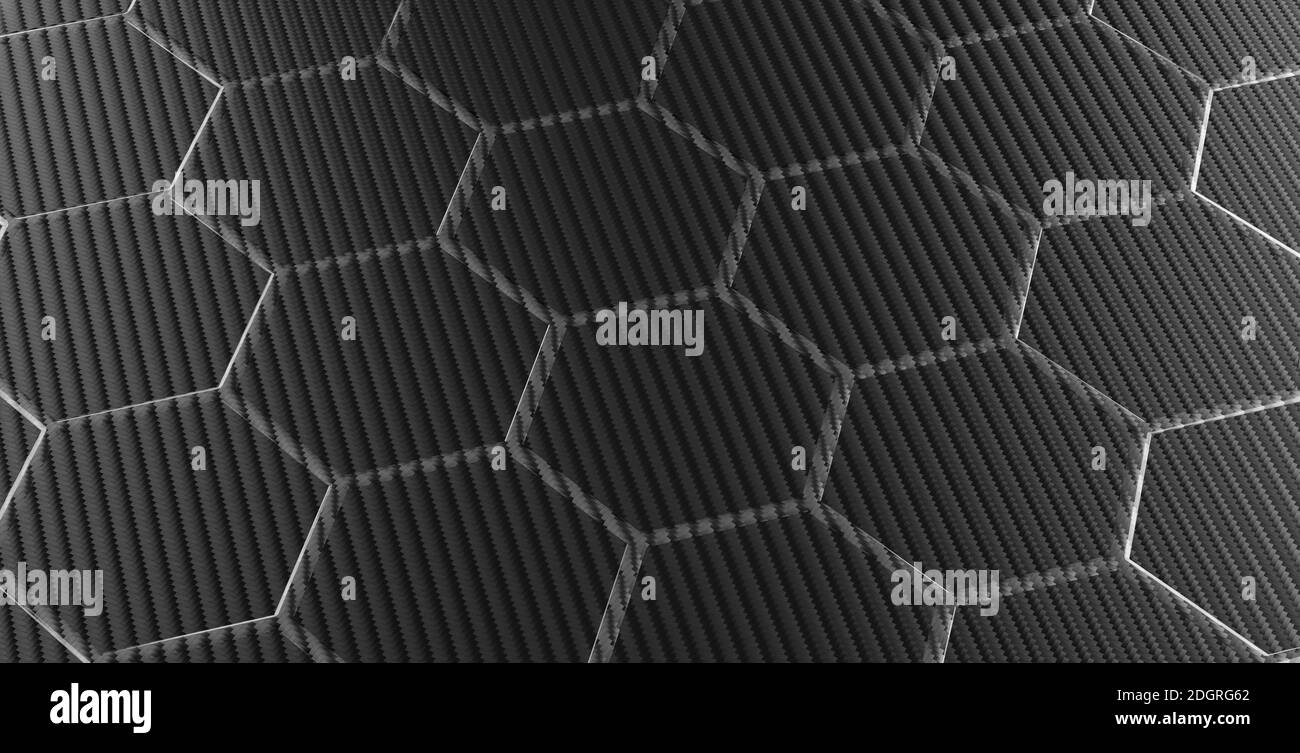 Black carbon fiber structure - Illustration Stock Photo - Alamy