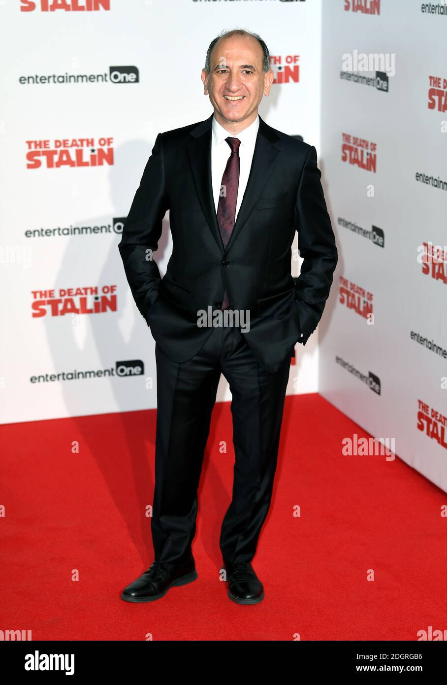 Armando Iannucci attending The Death of Stalin Premiere held at the ...