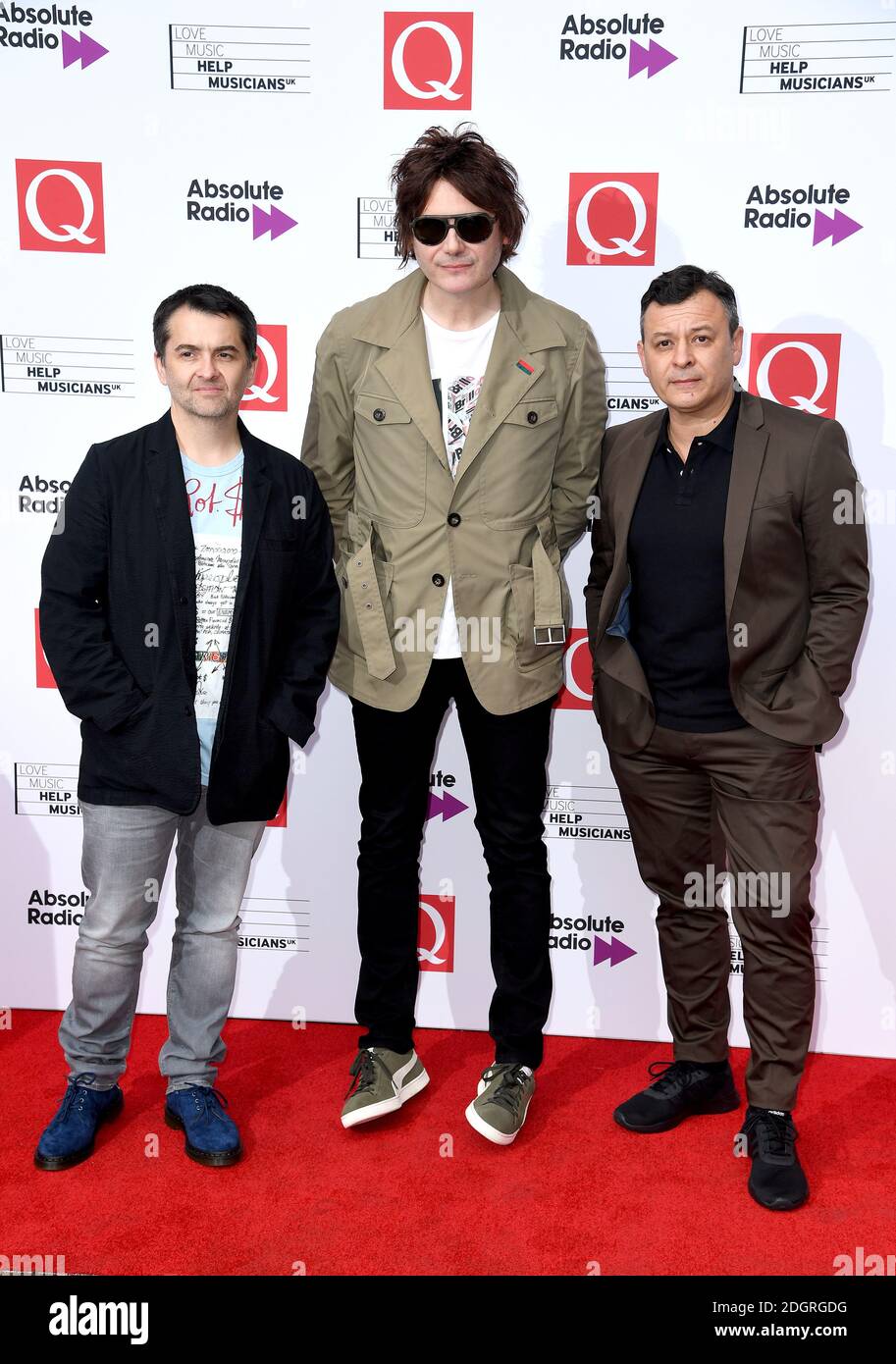 James Dean Bradfield (right), Nicky Wire (centre) and Sean Moore (left ...