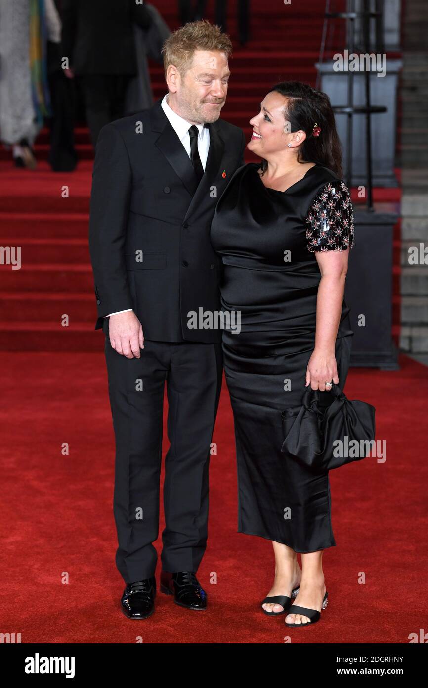 Sir Kenneth Branagh (left) and partner Lindsay Brunnock attending the ...