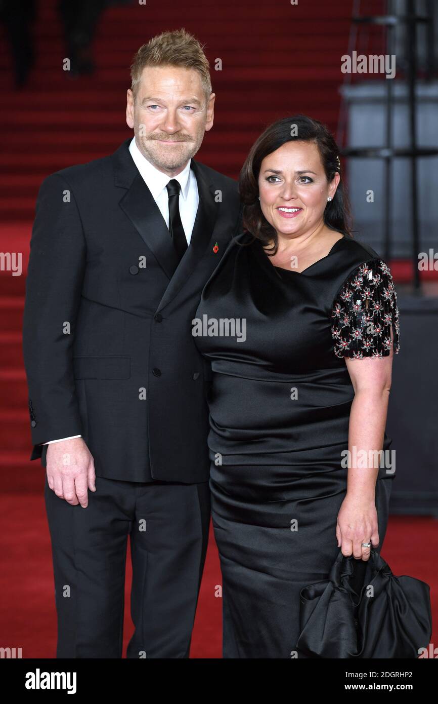Sir Kenneth Branagh (left) and partner Lindsay Brunnock attending the ...
