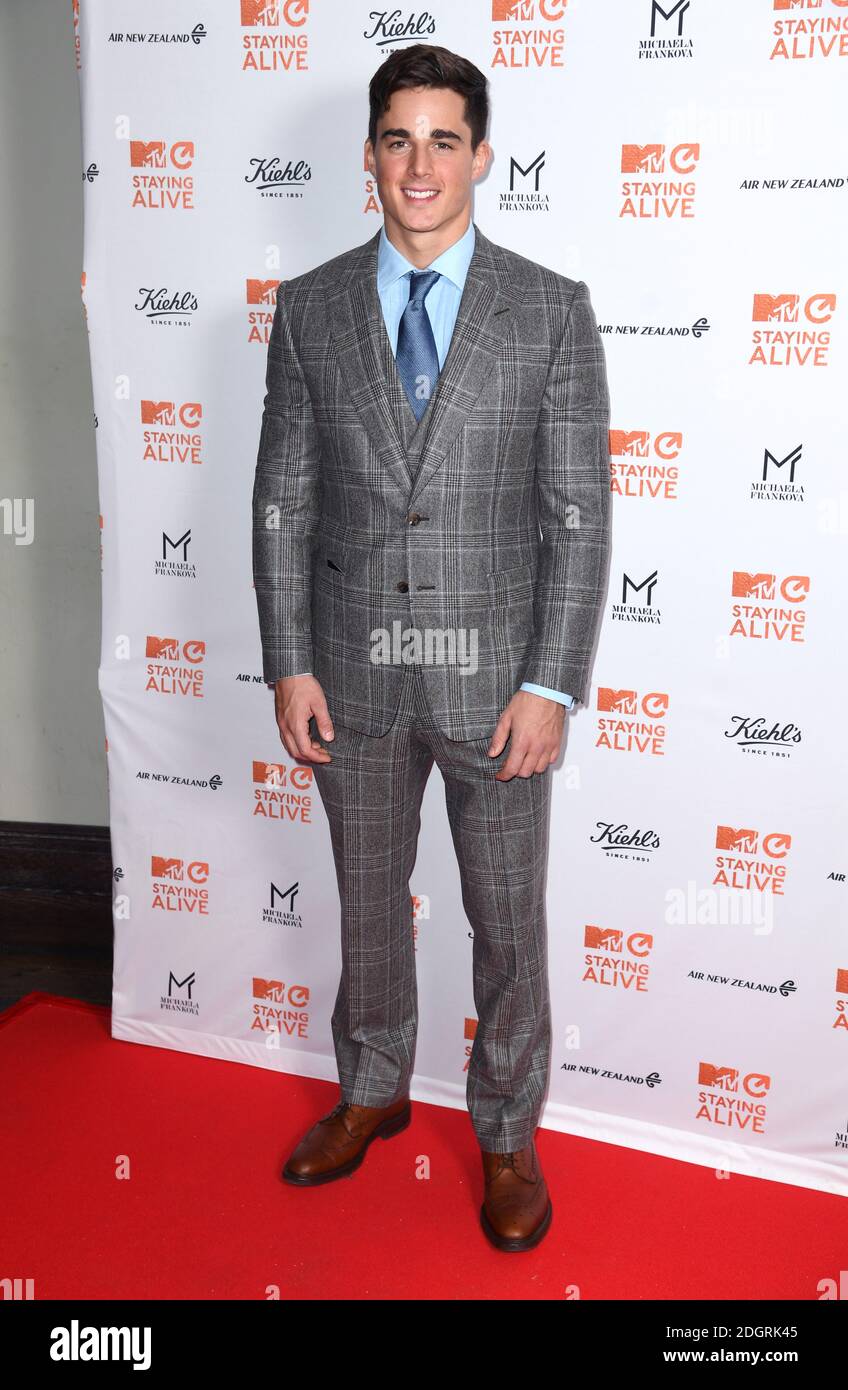 Pietro Boselli arriving at the MTV Staying Alive Party, 100 Wardour St ...