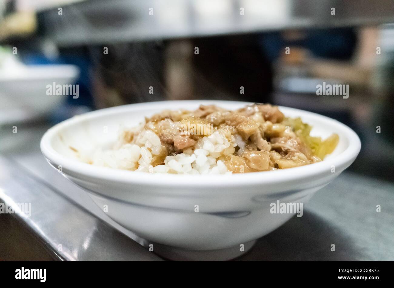 Chinese braised pork on rice Stock Photo - Alamy