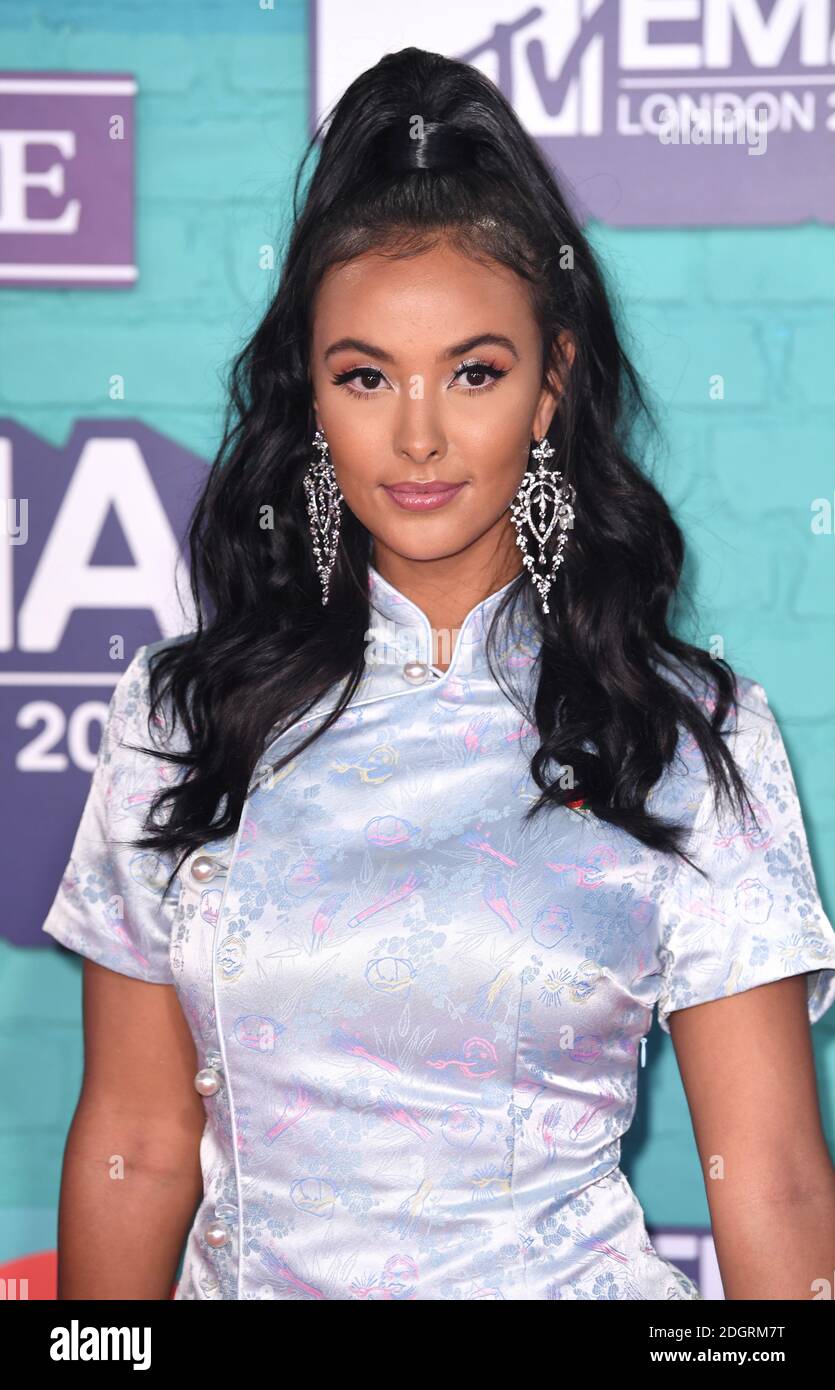 Maya Jama arriving at the MTV Europe Music Awards 2017 held at The SSE ...
