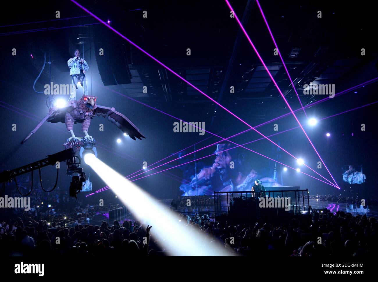 Travis Scott on stage during the MTV Europe Music Awards 2017 held at ...