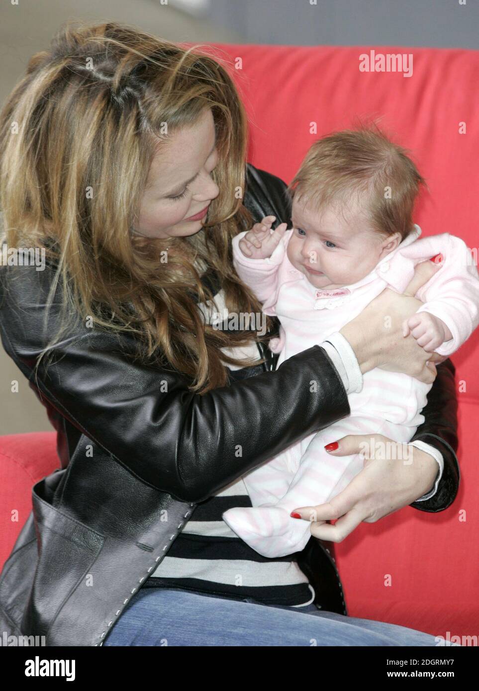 Actress Amanda Holden and her baby daughter Alexa Stock Photo - Alamy