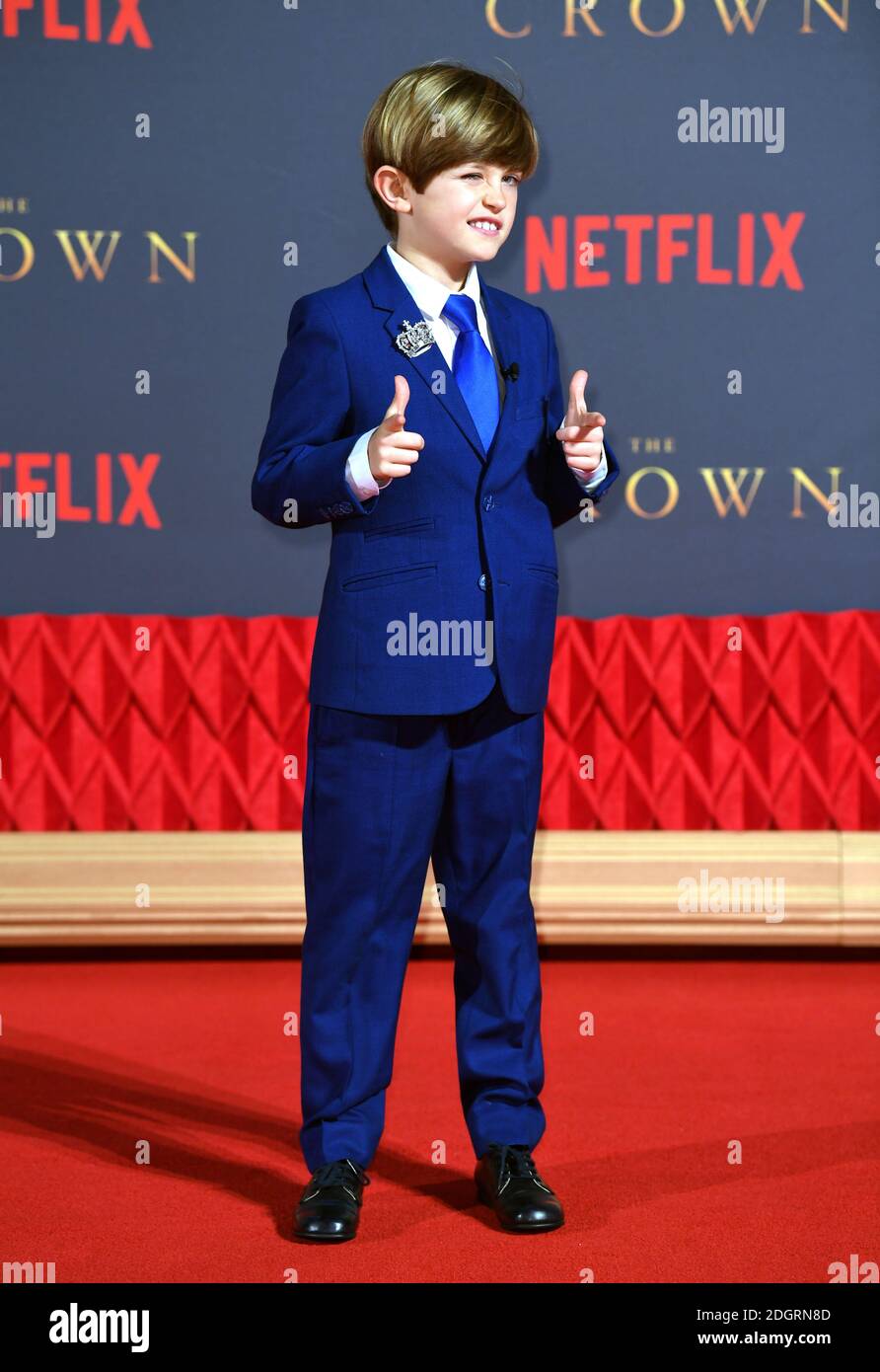 Billy Jenkins attending the season two premiere of The Crown at the ...