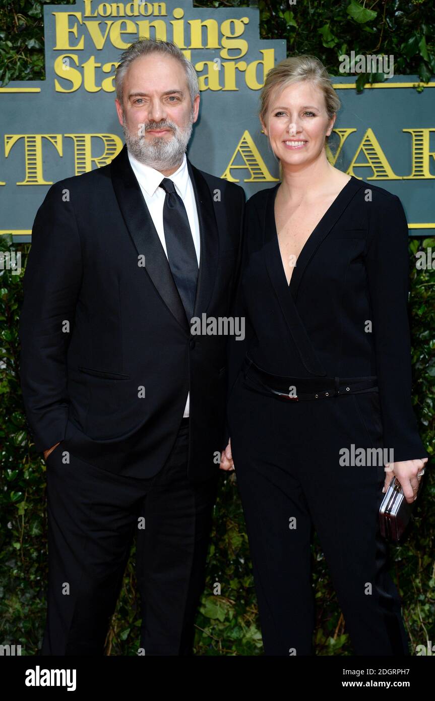 Sam Mendes and wife Alison Balsom arrive at the Evening Standard ...