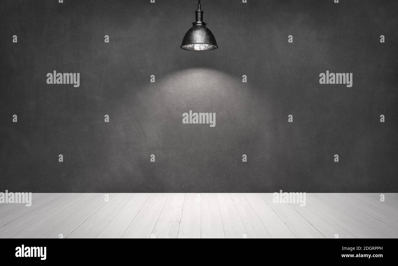 Rustic emty room with stone wall - Illustration Stock Photo - Alamy