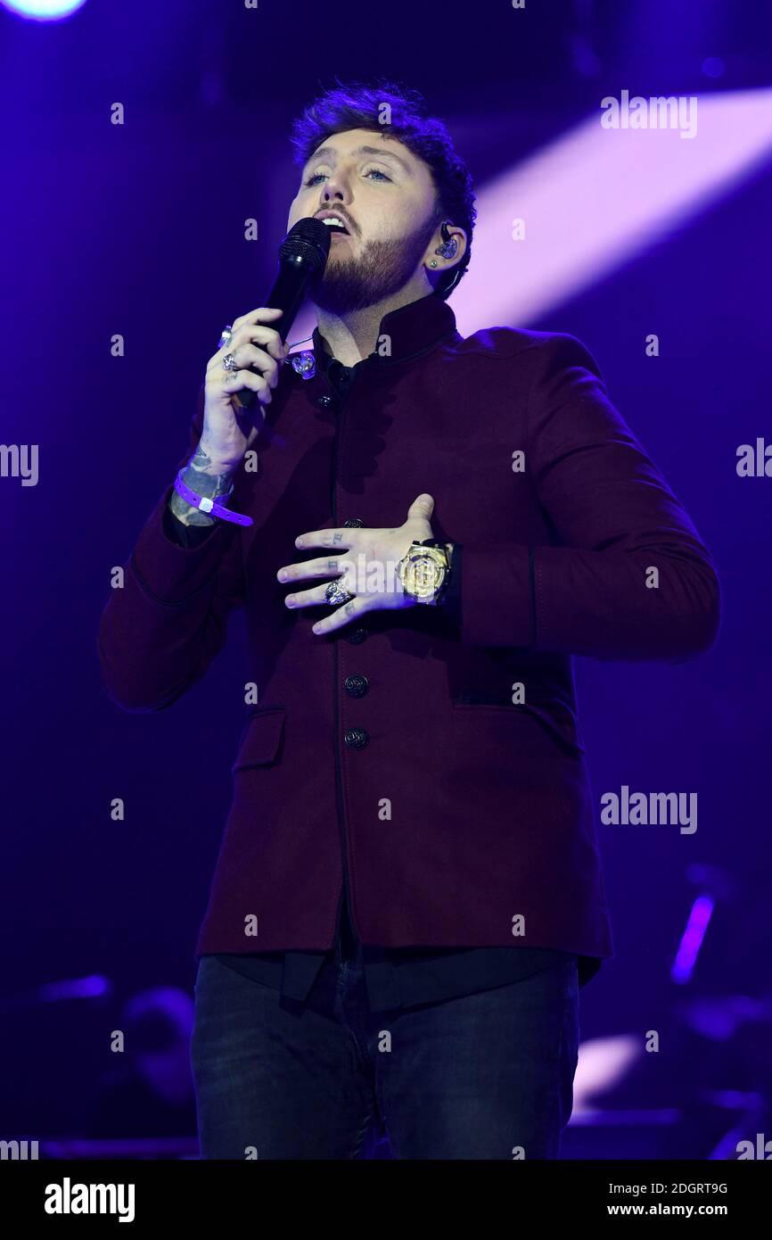 James Arthur on stage during day one of Capital's Jingle Bell Ball 2017 ...