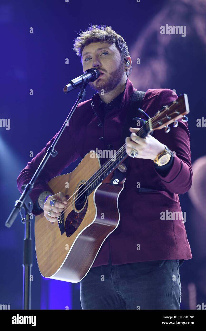 James Arthur on stage during day one of Capital's Jingle Bell Ball 2017 ...