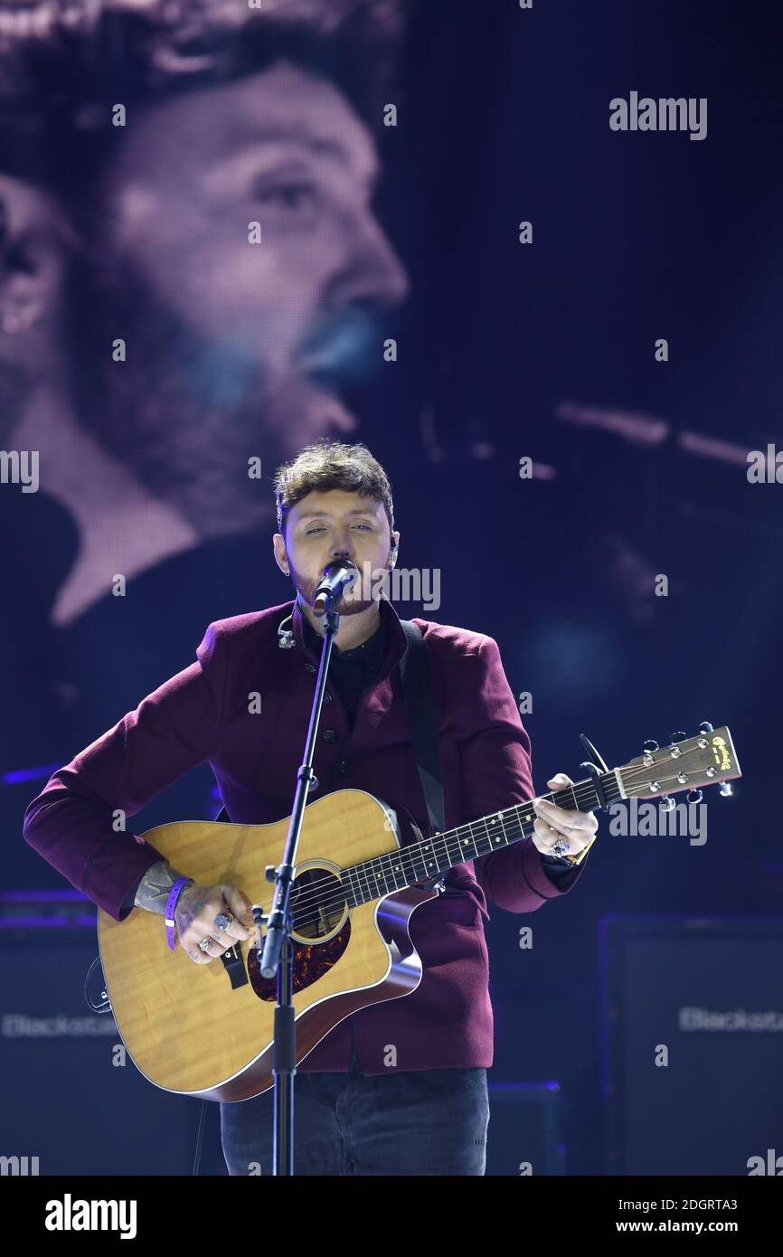 James Arthur on stage during day one of Capital's Jingle Bell Ball 2017 ...