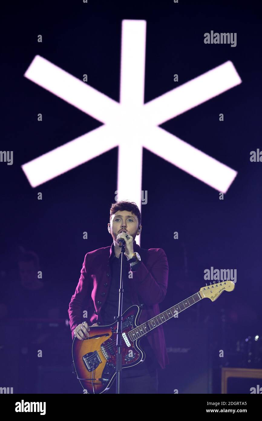 James Arthur on stage during day one of Capital's Jingle Bell Ball 2017 ...