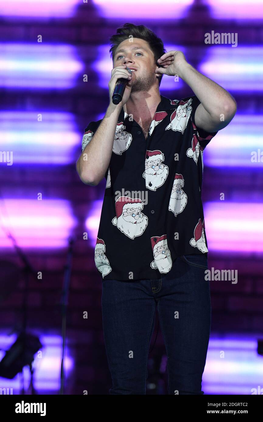 Niall Horan on stage during day one of Capital's Jingle Bell Ball 2017 ...