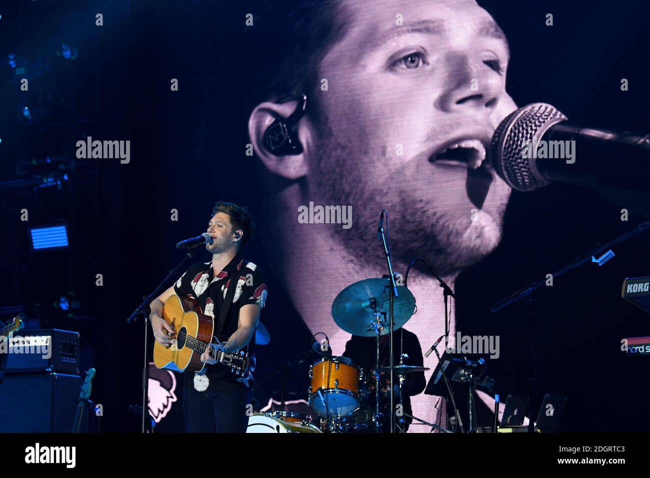 Niall Horan on stage during day one of Capital's Jingle Bell Ball 2017 ...