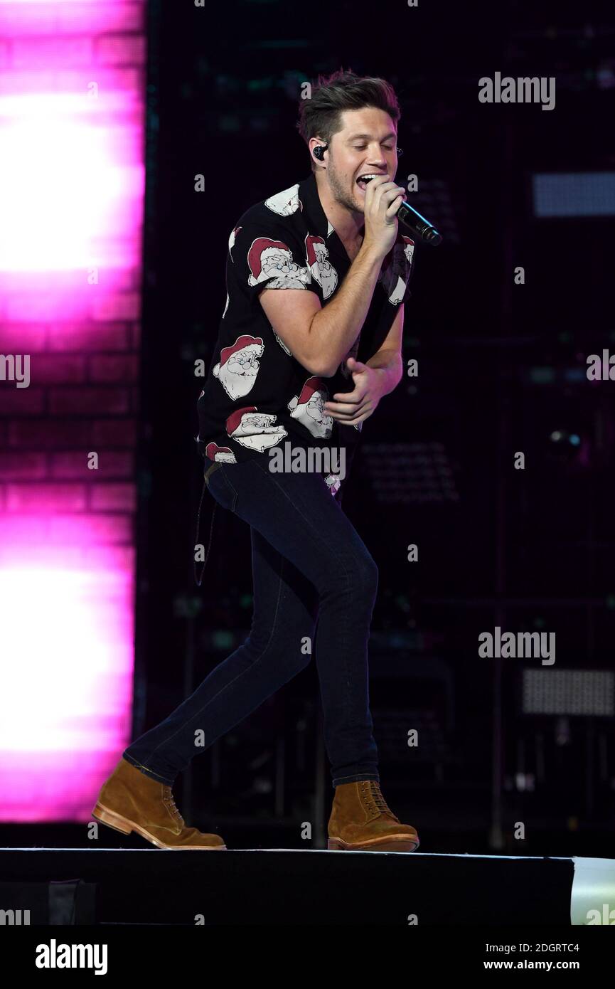 Niall Horan on stage during day one of Capital's Jingle Bell Ball 2017 ...
