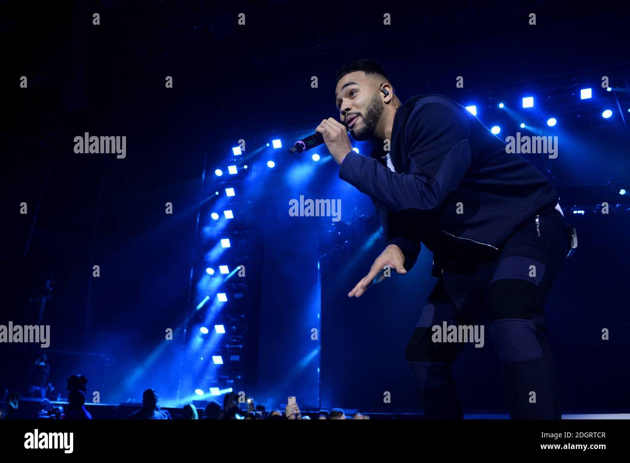 Yungen on stage during day one of Capital's Jingle Bell Ball 2017 with ...