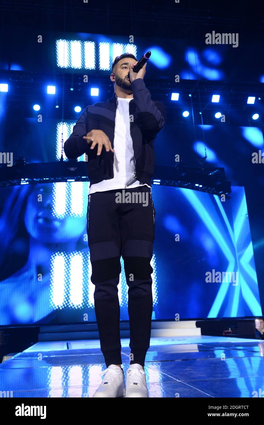 Yungen on stage during day one of Capital's Jingle Bell Ball 2017 with ...