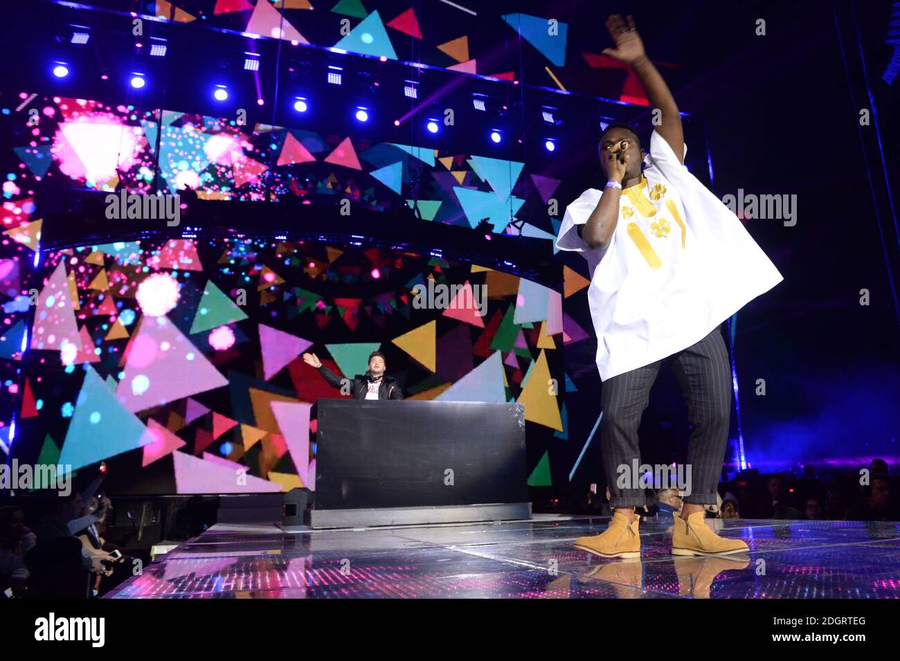 on stage during day one of Capital's Jingle Bell Ball 2017 with Coca ...