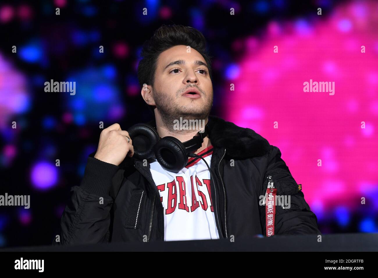 Jonas Blue on stage during day one of Capital's Jingle Bell Ball 2017 ...