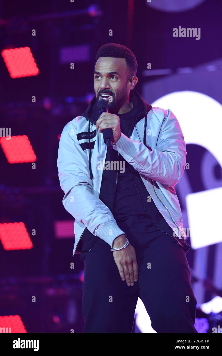 Craig David on stage during day one of Capital's Jingle Bell Ball 2017 ...