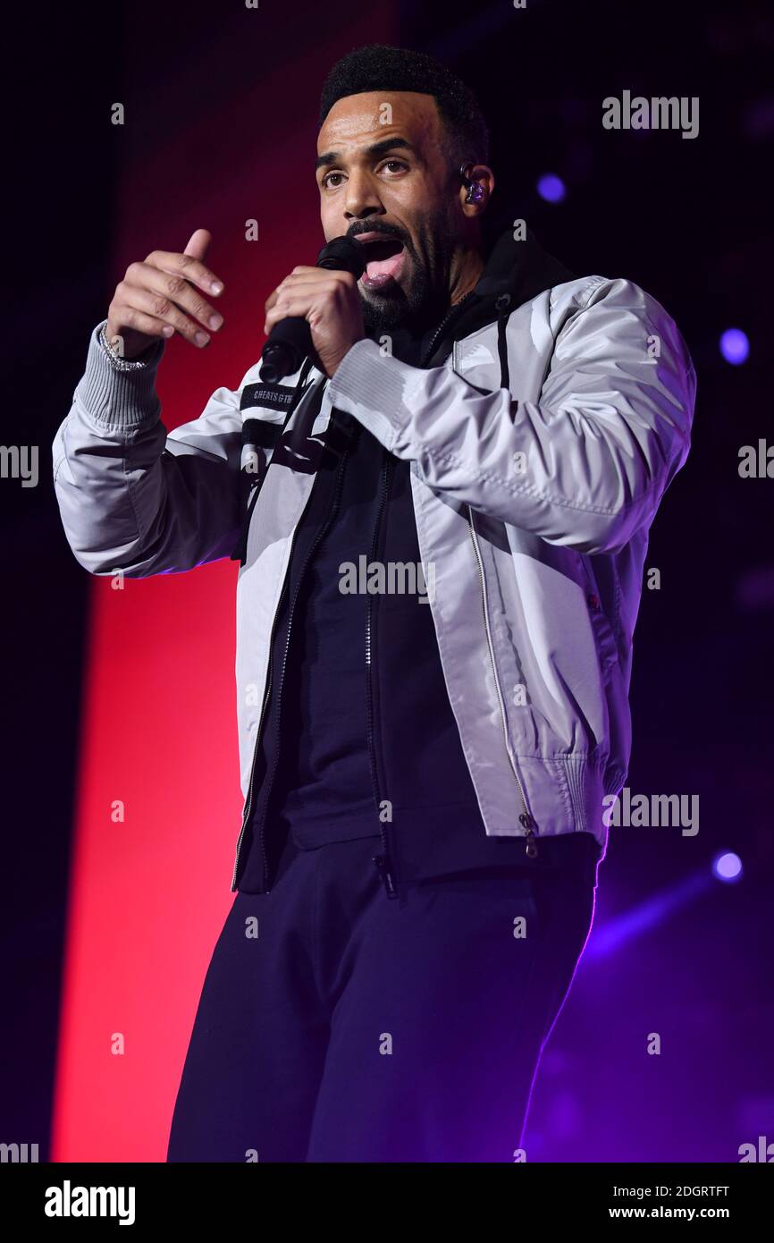 Craig David on stage during day one of Capital's Jingle Bell Ball 2017 ...