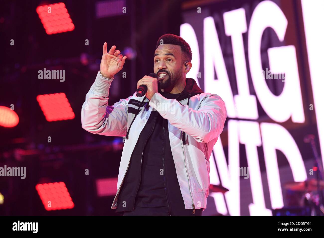 Craig David on stage during day one of Capital's Jingle Bell Ball 2017 ...