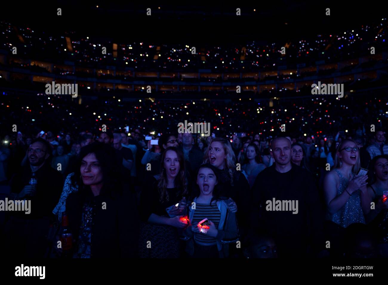 The audience watch the beginning of day one of Capital's Jingle Bell ...