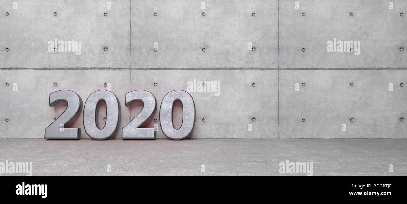 Happy near year 2020 symbol - 3D Illustration Stock Photo - Alamy