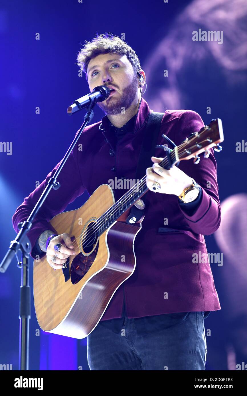 James Arthur on stage during day one of Capital's Jingle Bell Ball 2017 ...