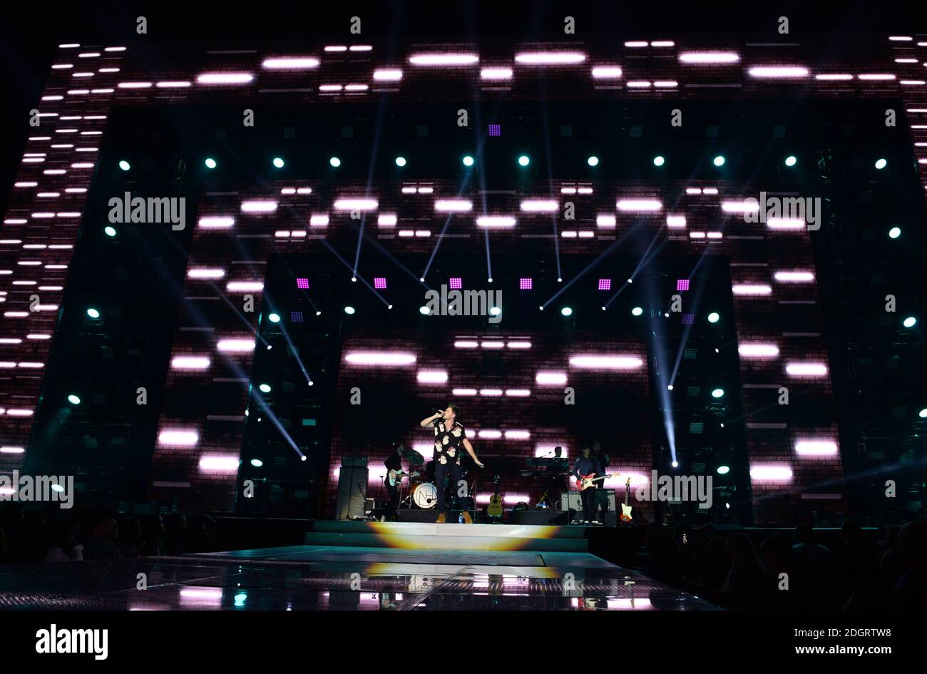 Niall Horan on stage during day one of Capital's Jingle Bell Ball 2017 ...
