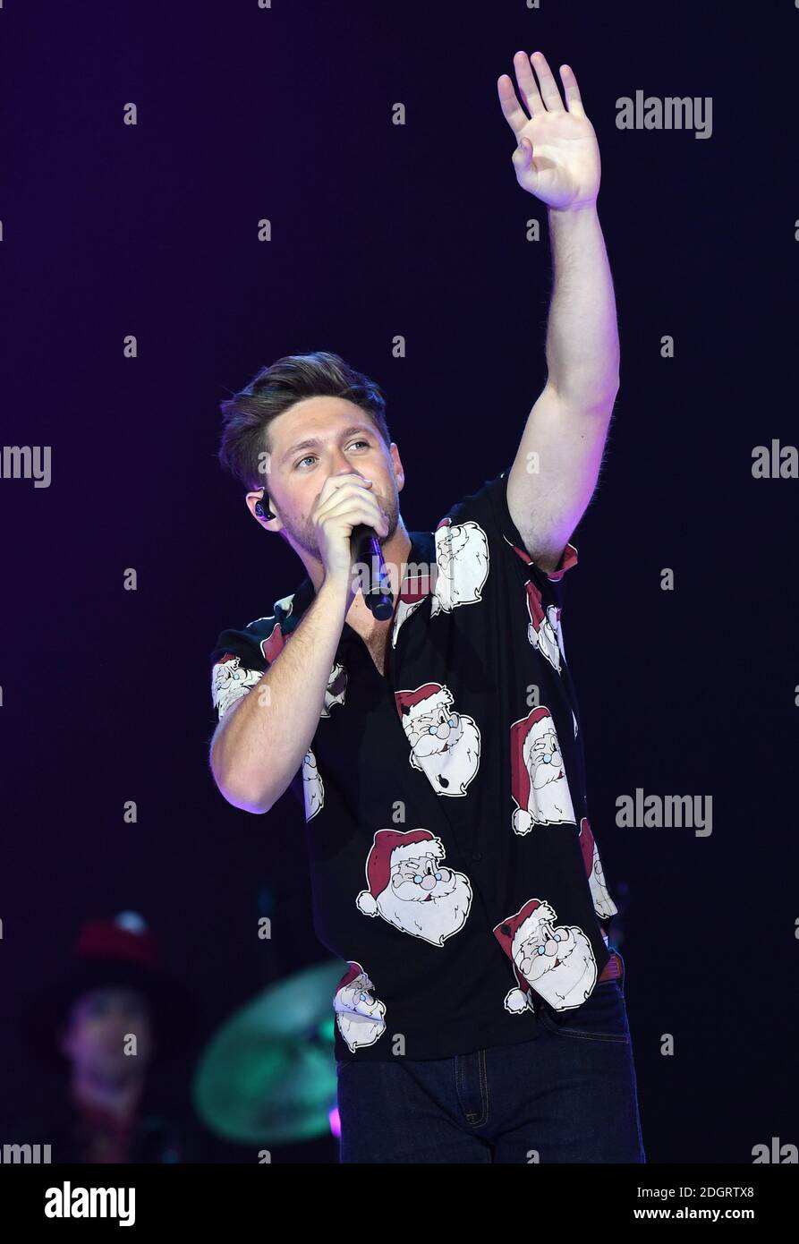 Niall Horan on stage during day one of Capital's Jingle Bell Ball 2017 ...